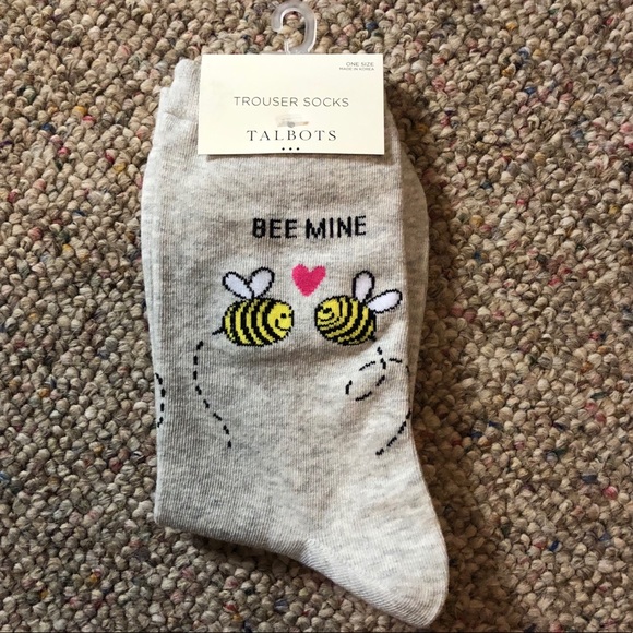 Talbots | Accessories | Talbots Bee Mine Valentine Heart Trouser Socks ...